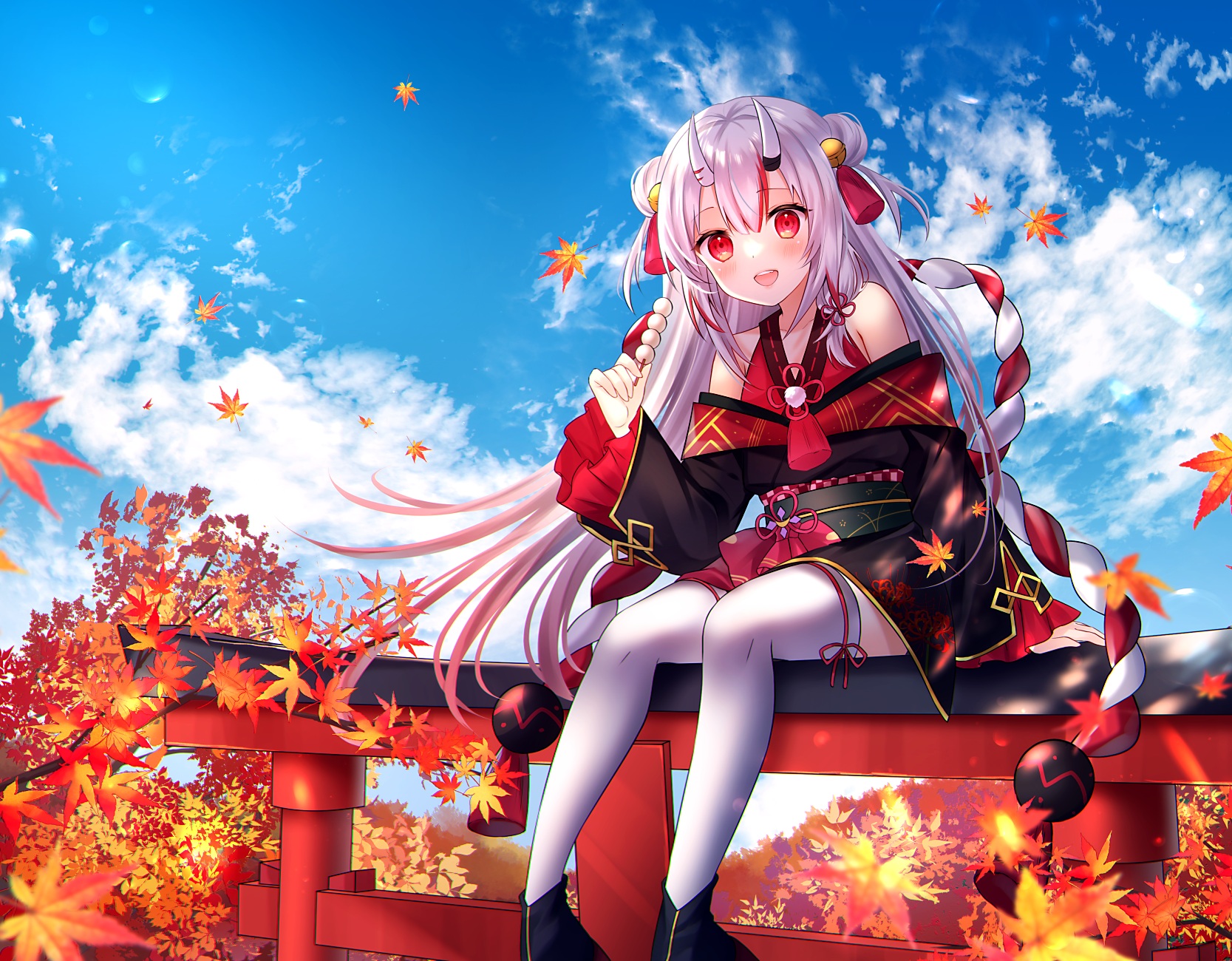 haruyama natsuwo hololive nakiri ayame horns japanese clothes ...